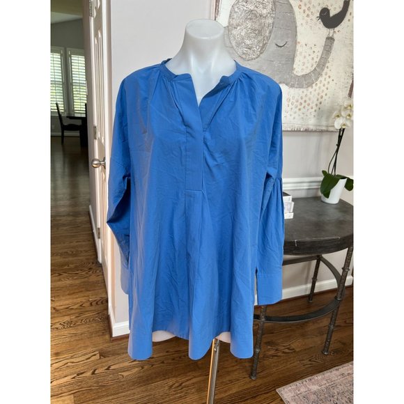 COS | Tops | Nwt Cos Cotton Poplin V Neck Long Sleeve Tunic Top Shirt ...